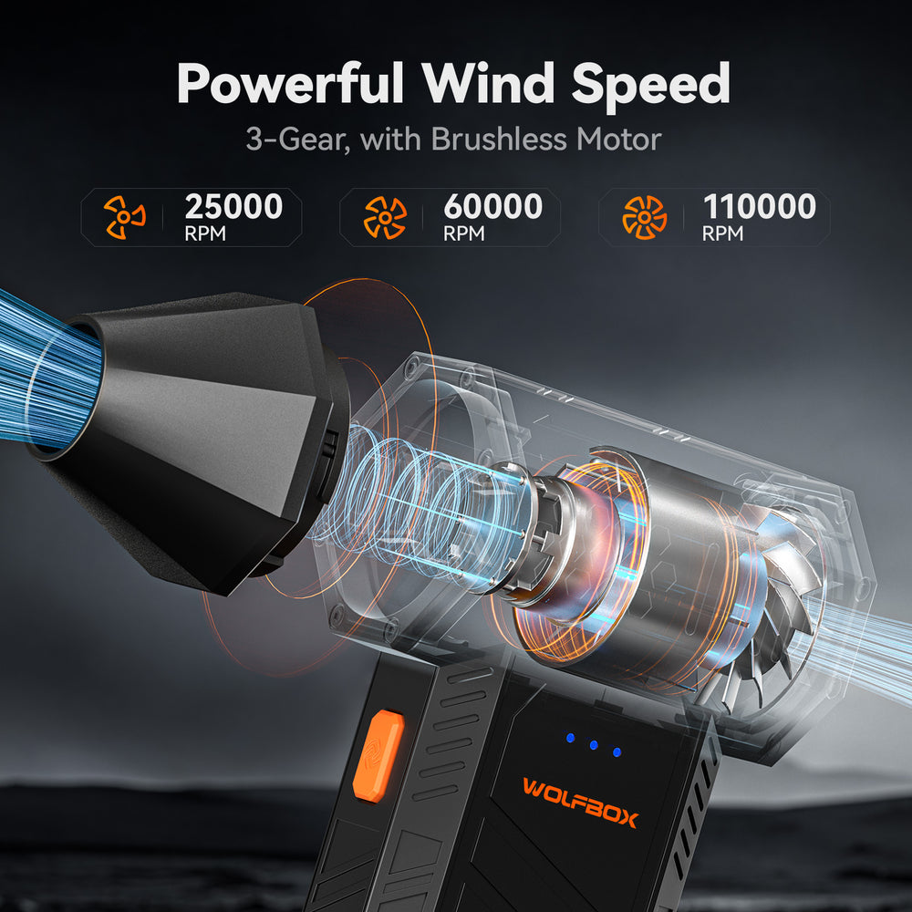 Electric Air Duster –110000RPM Super Power | WOLFBOX MF50